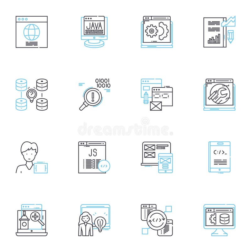 Easy Tech Linear Icons Set. Simplicity, Efficiency, Accessible, User ...