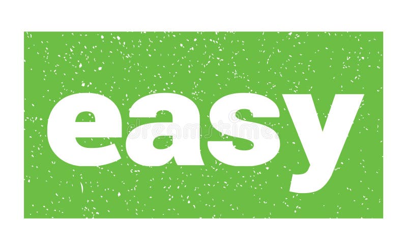 Easy Text Written on Green Stamp Sign Stock Illustration - Illustration ...