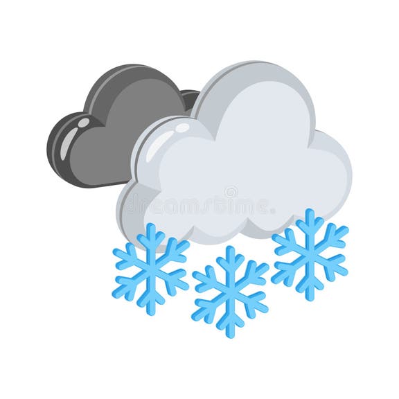 Easy To Edit 3d Style Icon Showing Snowfall Clouds Stock Illustration ...