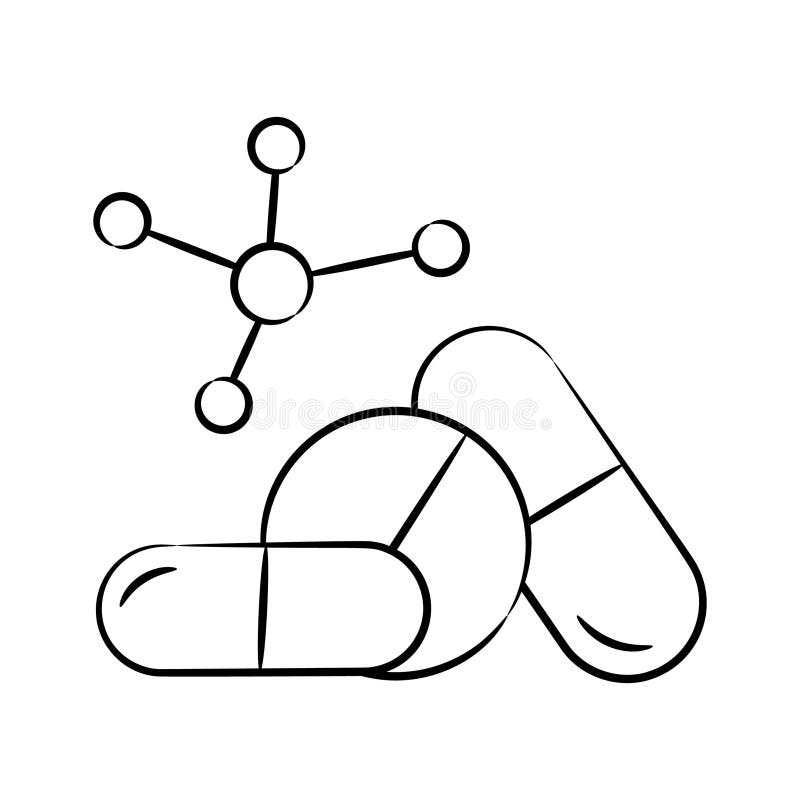 Easy To Edit Drawing Icon Showing Drugs Stock Vector - Illustration of ...