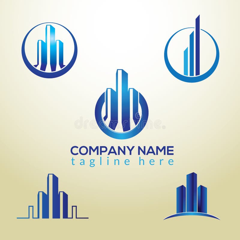 3D Building logo design stock vector. Illustration of inspiration ...