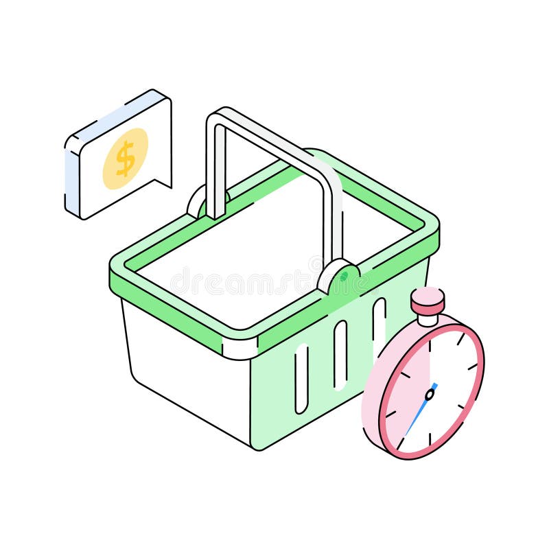 Easy To Edit Isometric Style Icon Showing Limited Offer Stock ...