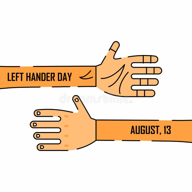 Two Left Hand Illustration Design. Stock Vector - Illustration of ...