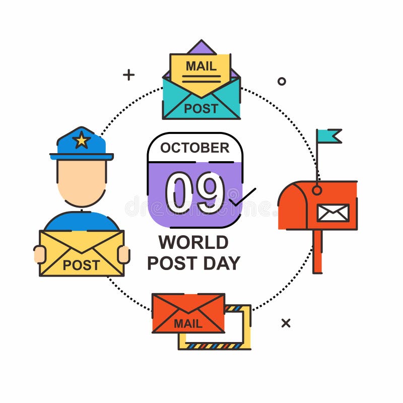 Post and Mail Illustration Design. Stock Vector - Illustration of icon ...