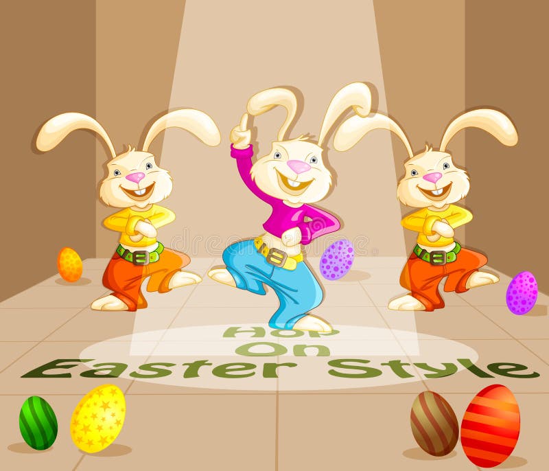 Hop on Easter Style stock vector. Illustration of jump - 29915417