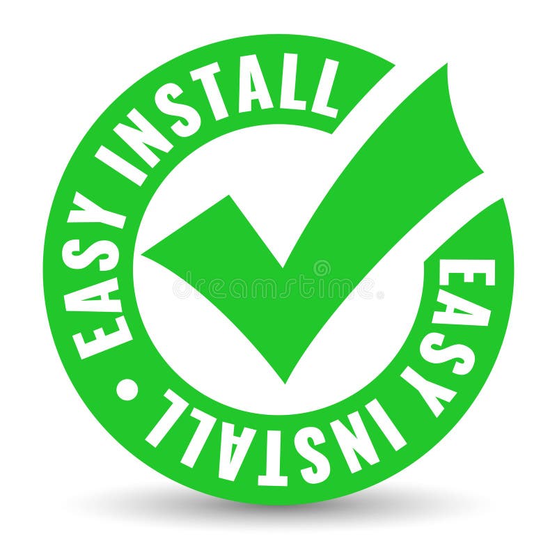 Easy To Install Vector Tick Emblem Stock Vector - Illustration of ...