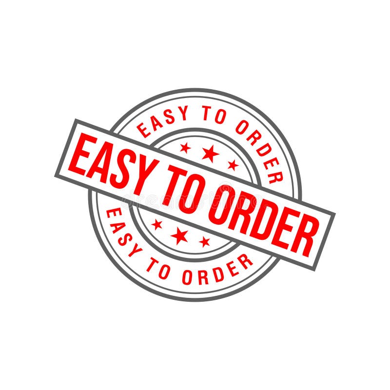 Easy To Order Letter Rubber Stamp Template Design Stock Illustration ...