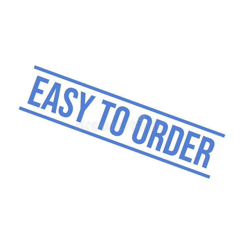 Easy To Order Letter Rubber Stamp Template Design Stock Illustration ...