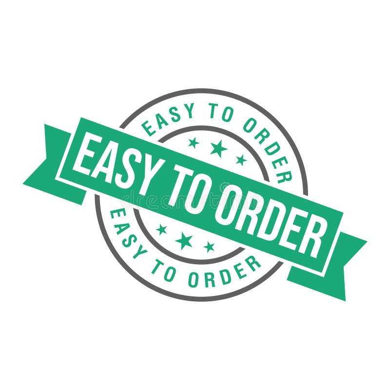 Easy To Order Letter Rubber Stamp Template Design Stock Illustration ...