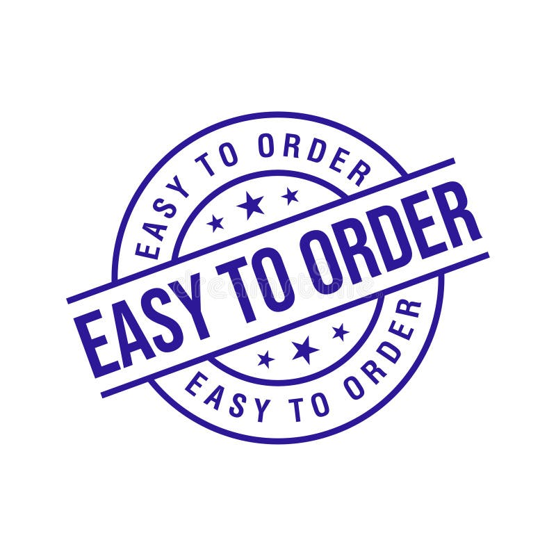 Easy To Order Letter Rubber Stamp Template Design Stock Illustration ...