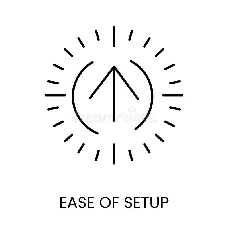 Easy To Set Up, Setup Linear Icon in Vector Stock Vector - Illustration ...
