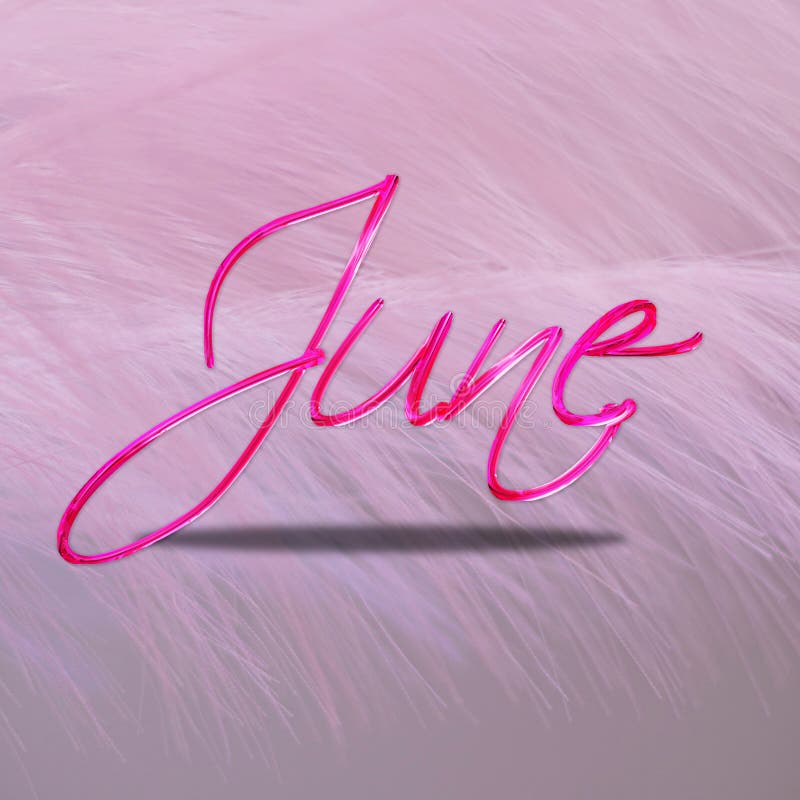 June in chrome effect stock illustration. Illustration of seasons ...