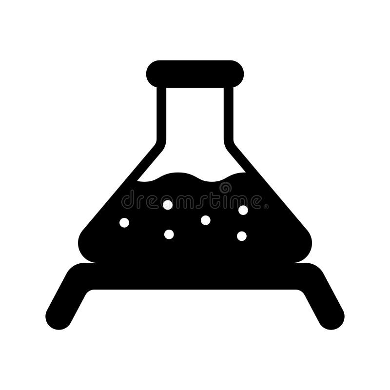 Easy To Use Glyph Style Icon of Lab Beaker Stock Vector - Illustration ...