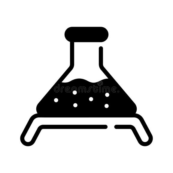 Easy To Use Glyph Style Icon of Lab Beaker Stock Vector - Illustration ...