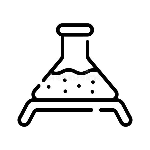 Easy To Use Outline Style Icon of Lab Beaker Stock Illustration ...