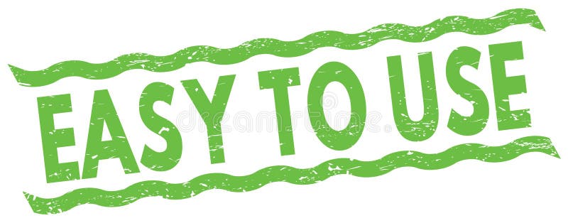 EASY TO USE Text on Green Lines Stamp Sign Stock Illustration ...