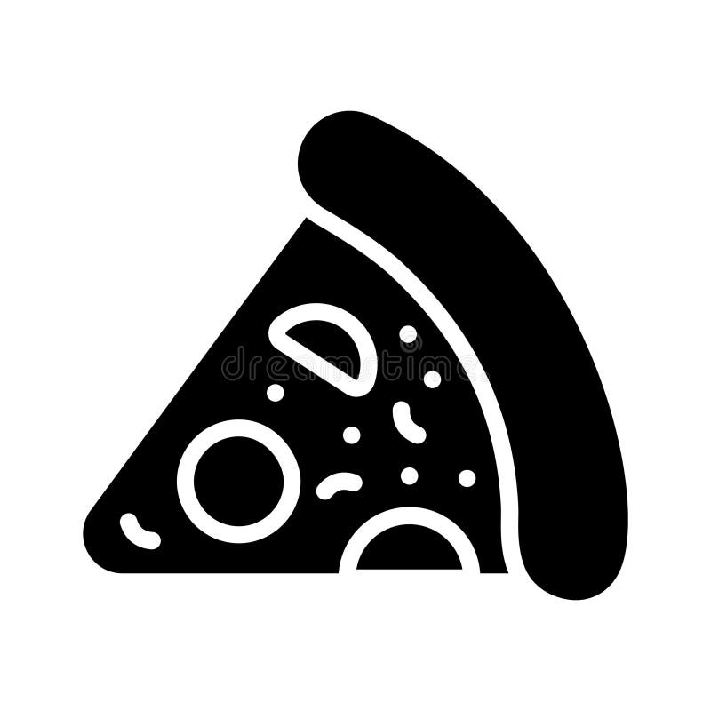 Easy To Use Trendy Glyph Icon of Pizza Slice Stock Illustration ...