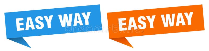 Easy Way Banner. Easy Way Speech Bubble Label Set Stock Vector ...
