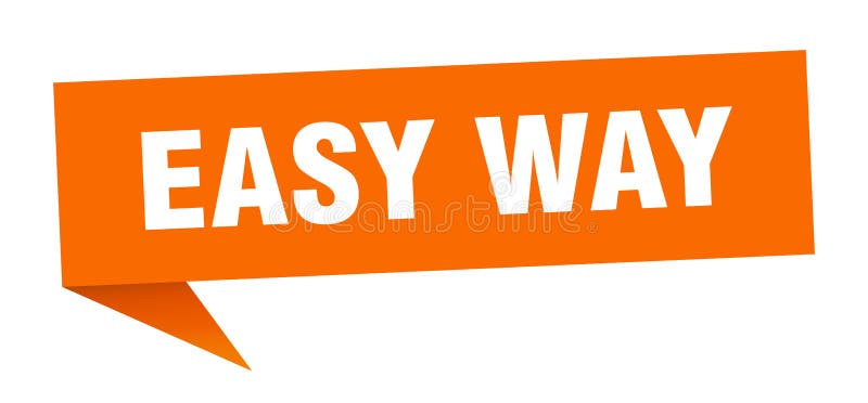 Easy Way Banner. Easy Way Speech Bubble Stock Vector - Illustration of ...