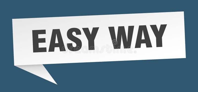 Easy Way Banner. Easy Way Speech Bubble Stock Vector - Illustration of ...