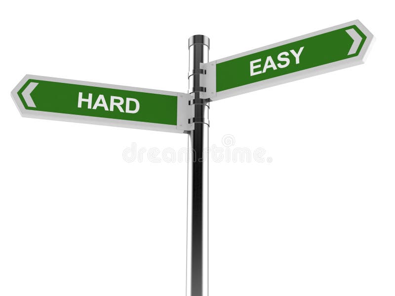 Easy way and hard way stock illustration. Illustration of choice ...