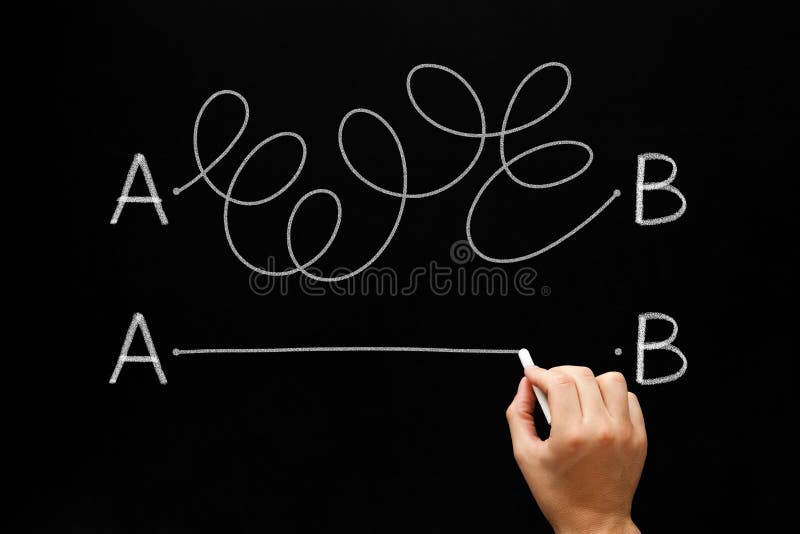 Easy Way from Point a To Point B Simplify Concept Stock Image - Image ...
