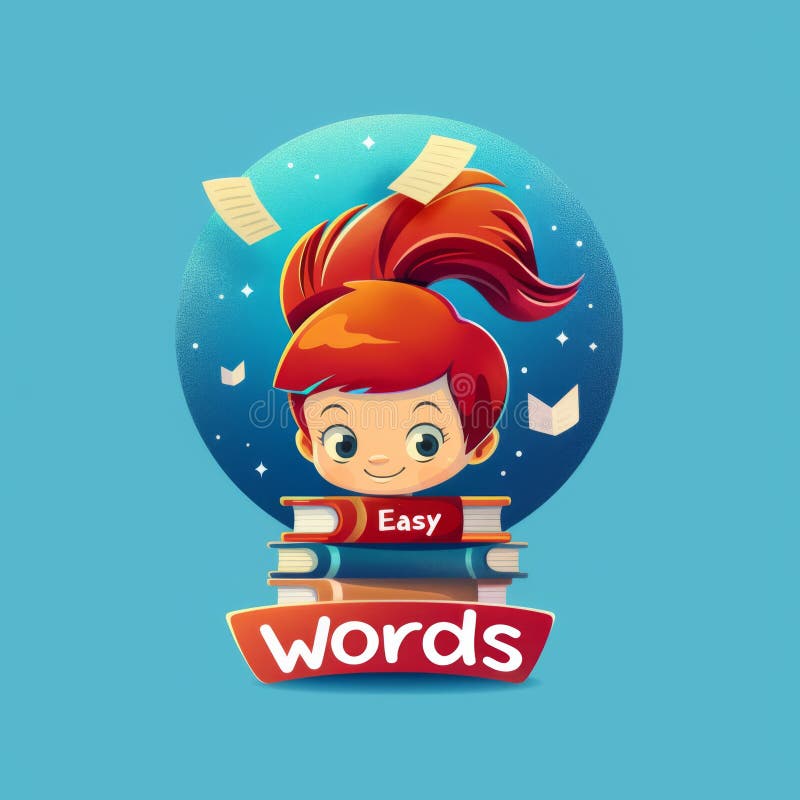 Easy Words Learning Logo stock illustration. Illustration of ...