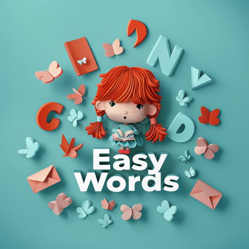 Easy Words Learning Logo stock illustration. Illustration of literacy ...
