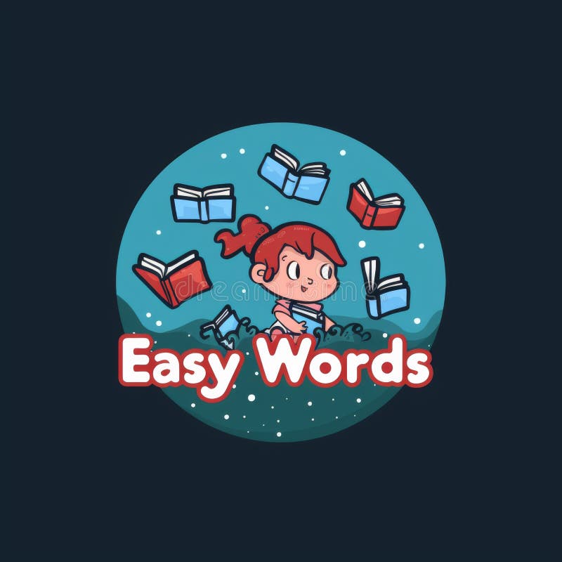 Easy Words Learning Logo stock illustration. Illustration of playful ...