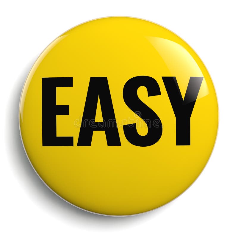 Easy Yellow Round Symbol Isolated Stock Illustration - Illustration of ...