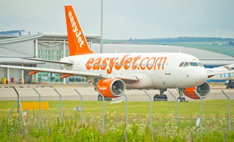 Easyjet Plane at Inverness Airport. Editorial Stock Image - Image of ...
