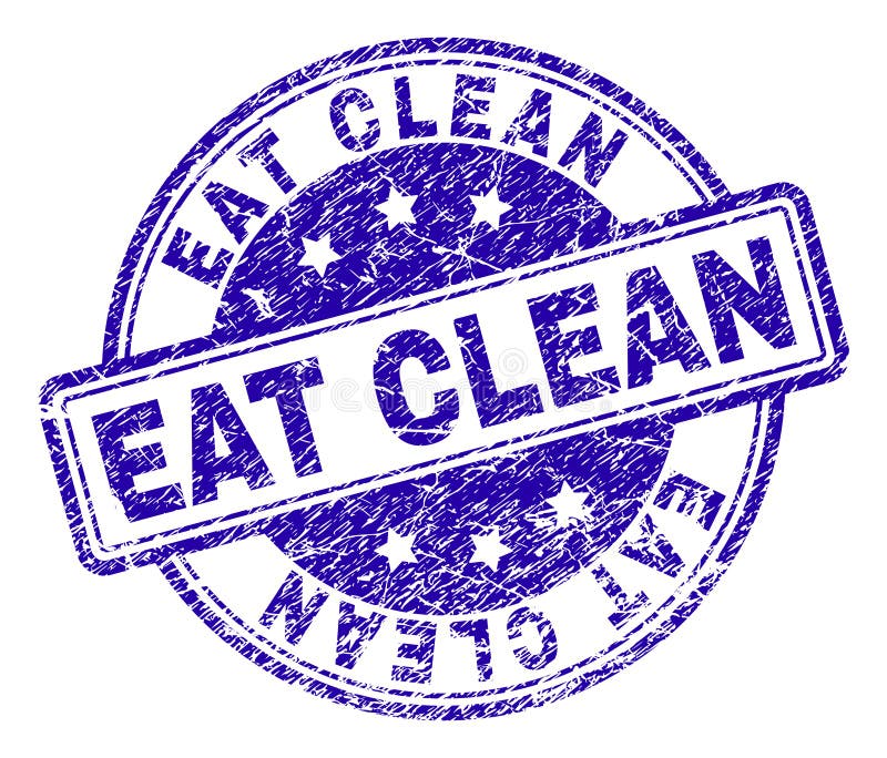 Grunge Textured EAT CLEAN Stamp Seal Stock Vector - Illustration of ...