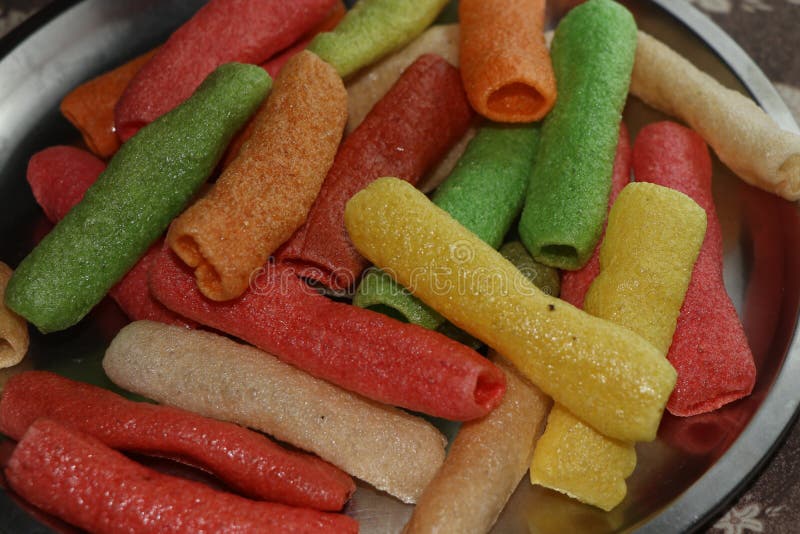 Eat Finger Roll Snacks Indian Dish Stock Photo - Image of paper, meal ...