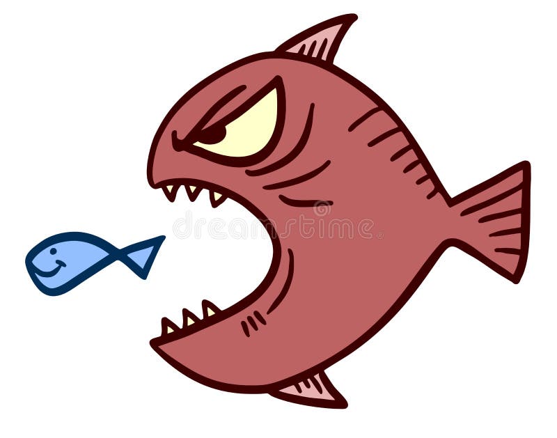Angry fish cartoon stock vector. Illustration of bright - 35986172