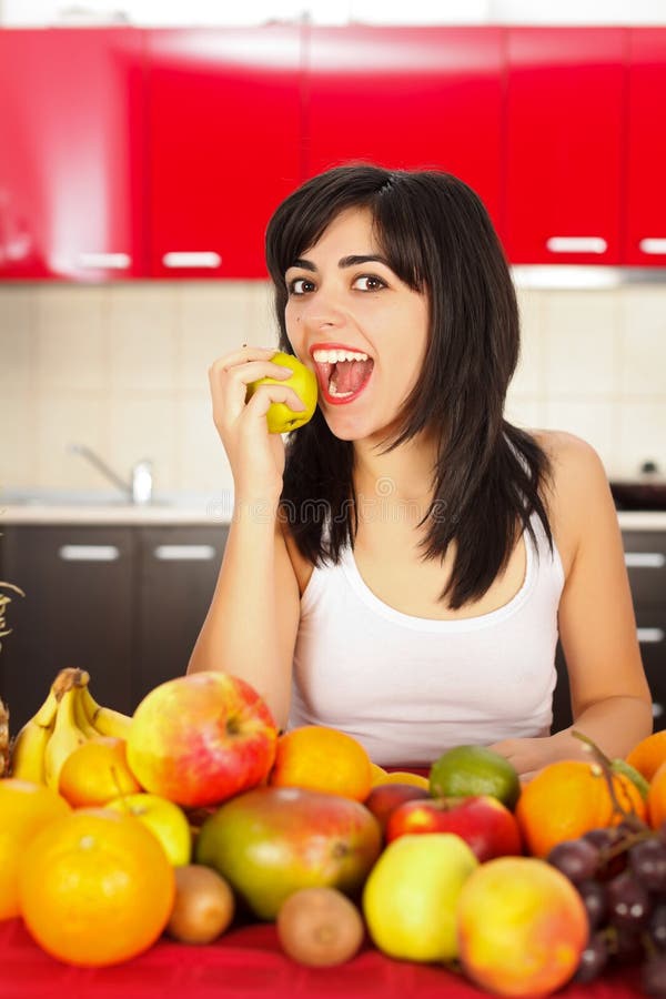 Eat Healthy Be Happy stock photo. Image of dieting, lady - 29563006