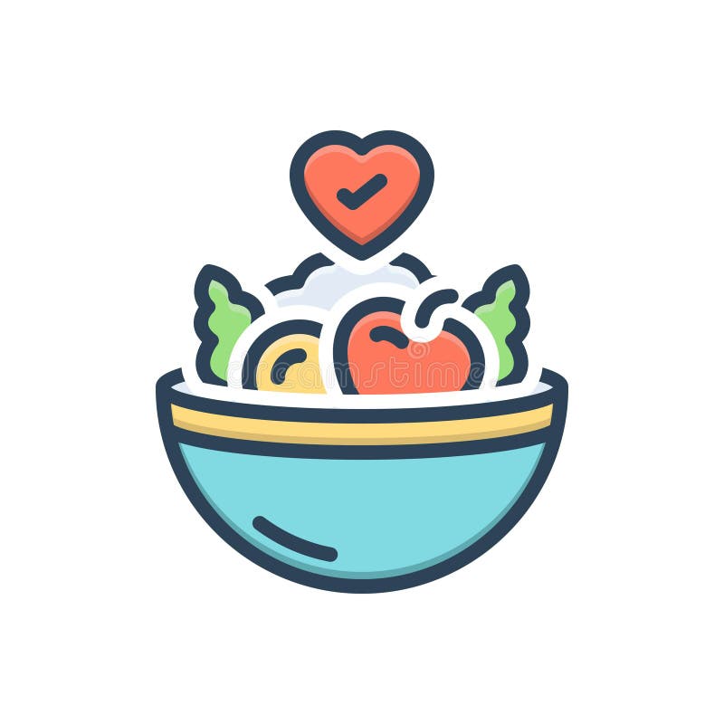 Color Illustration Icon for Eat Healthy, Eat and Diet Stock ...