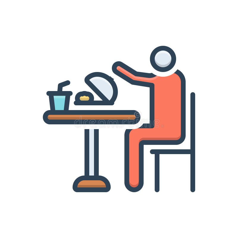 Color Illustration Icon for Eat, Consume and Swallow Stock Illustration ...