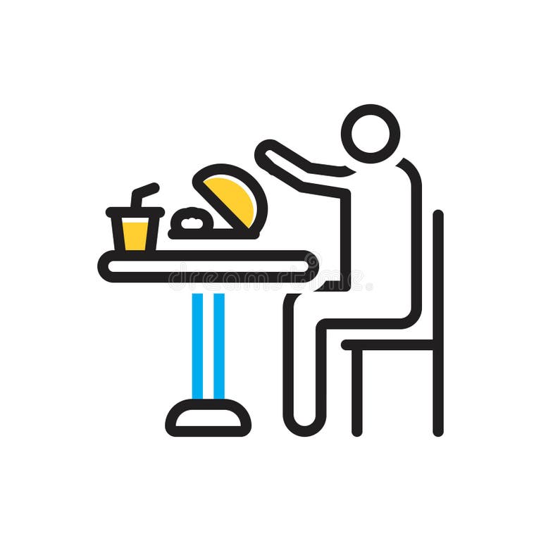 Multi Color Icon for Eat, Consume and Food Stock Illustration ...