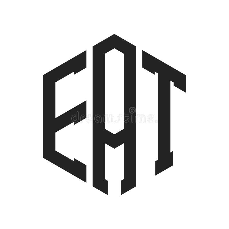 EAT Logo Design. Initial Letter EAT Monogram Logo Using Hexagon Shape ...