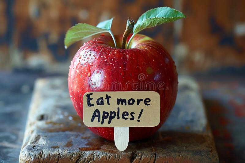 Eat more Apples stock illustration. Illustration of care - 302116272