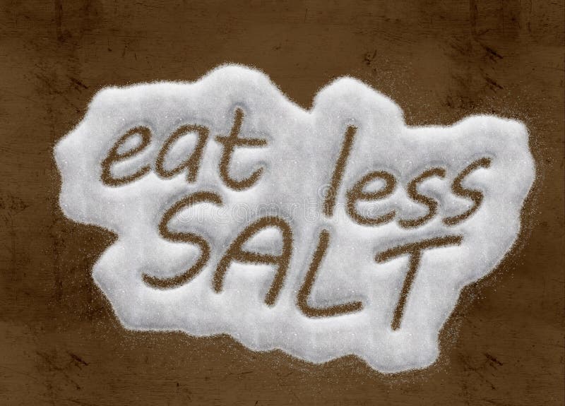 Eat less salt stock illustration. Illustration of health - 58234549