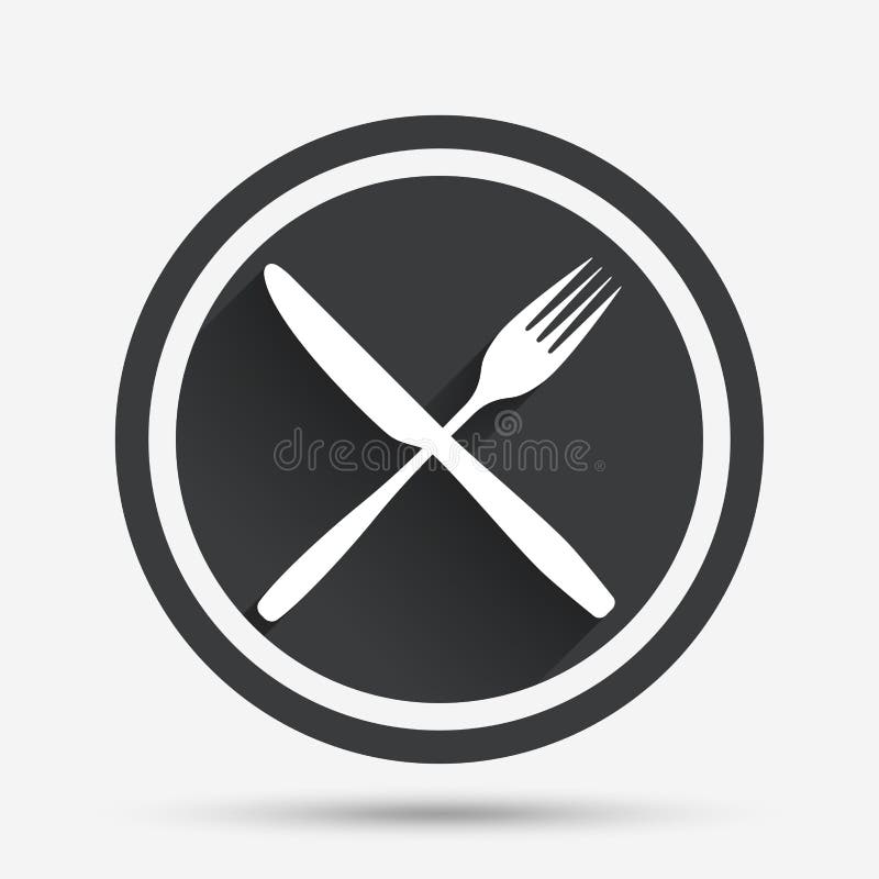 Eat Sign Icon. Cutlery Symbol. Fork and Knife. Stock Vector ...