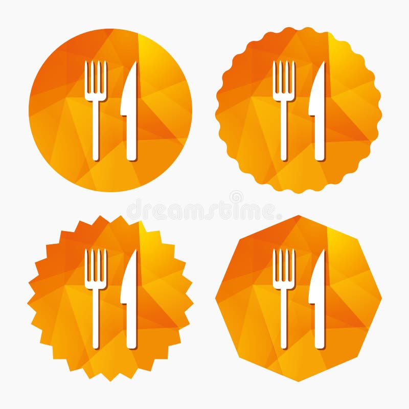 Eat Sign Icon. Cutlery Symbol. Fork and Knife Stock Illustration ...