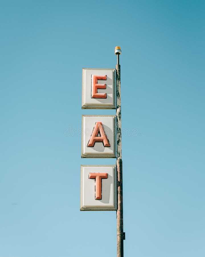 Eat Sign, in San Jon on Route 66 in New Mexico Editorial Stock Image ...