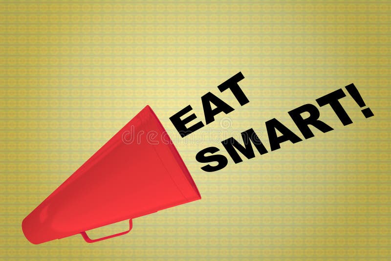 EAT SMART! concept stock illustration. Illustration of cafe - 139892875