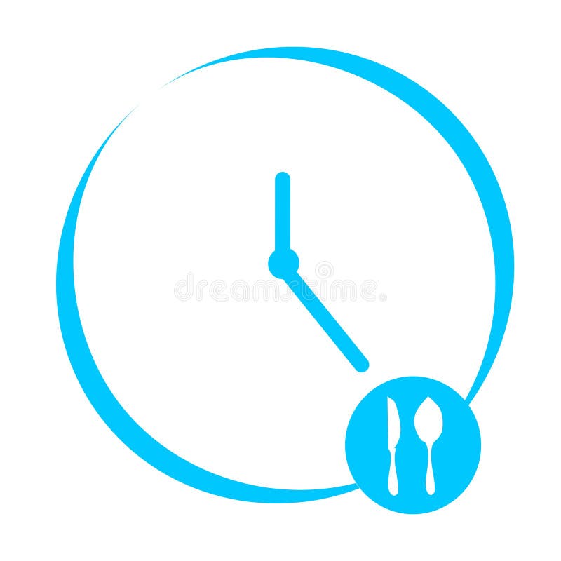 Eating Time, Clock, Watch Icon. Concept of UI Design Elements. Digital ...
