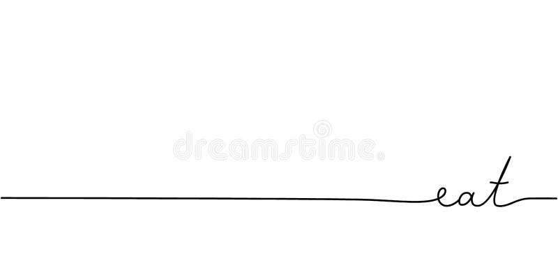 One Continuous Drawing Line Eat Stock Illustrations – 848 One ...