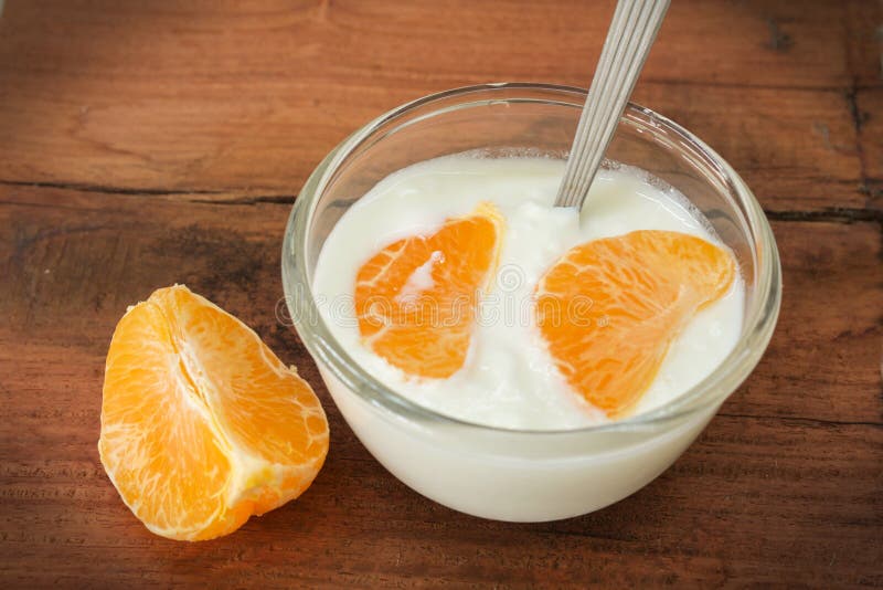 Eat yogurth for health. stock image. Image of dinner - 36609127