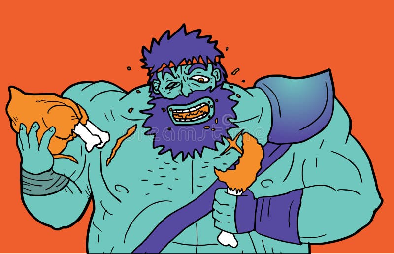 Eat zombie stock vector. Illustration of fried, chicken - 49894876