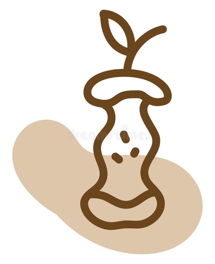 An Eaten Apple Single Isolated on White, Icon Red Apple Eating Sequence ...